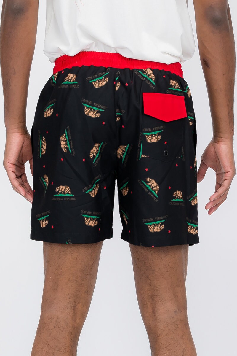 Mens Swim Trunks Fun Summer Pattern Trunks Men's Beachwear With Mesh ...