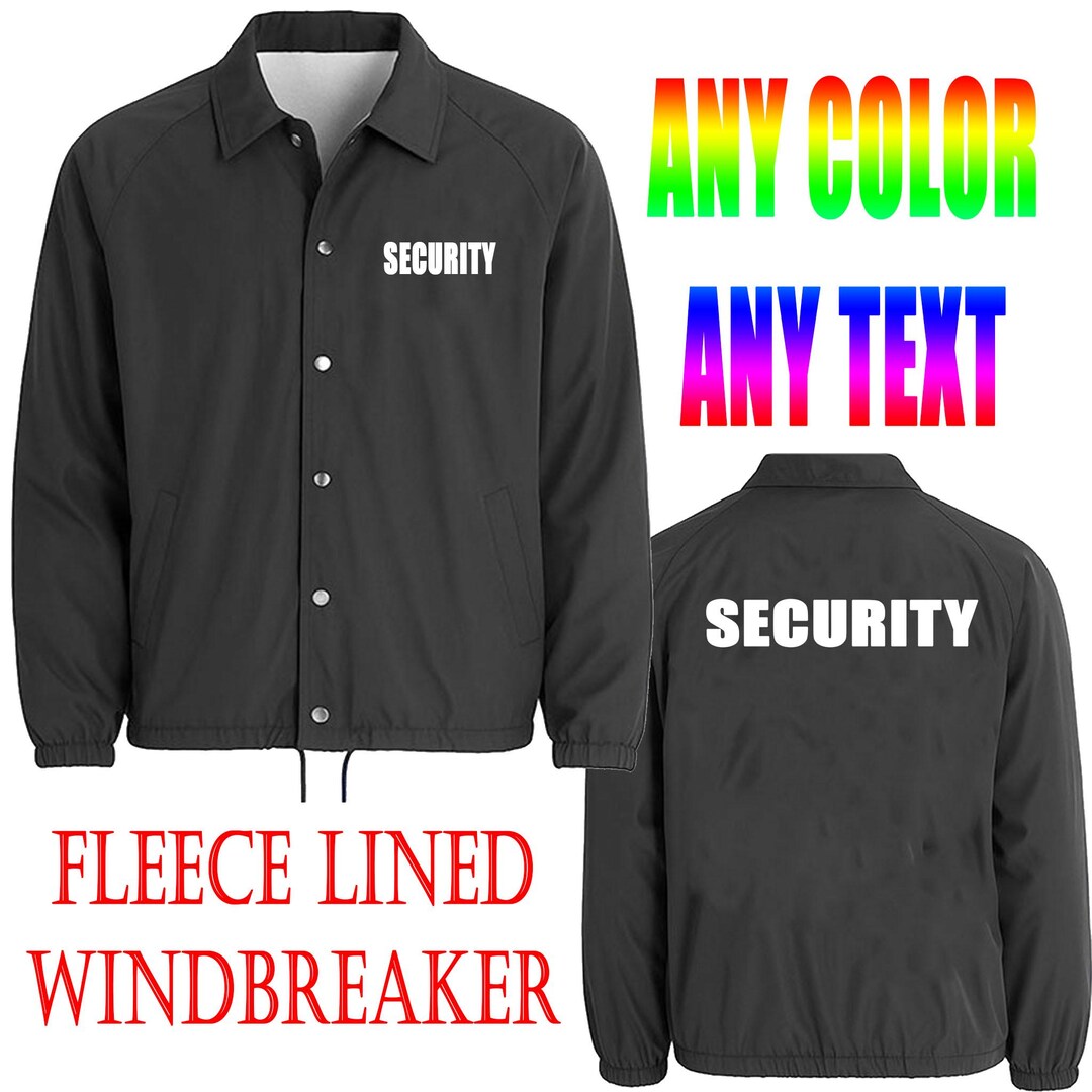 Security Lightweight Windbreaker Jacket | Security Guard Officer ...