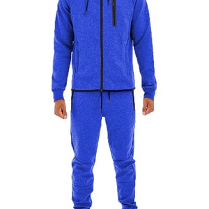 Unisex Royal Blue Dynamic Tech Track Suit Zip up Jacket and Jogger - Etsy
