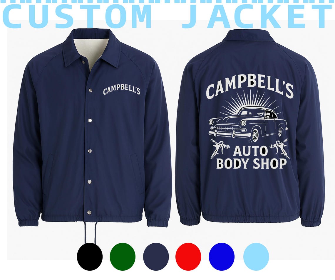 CUSTOM COACH JACKET, Lightweight Coach Jacket, Nylon Water Resistant ...