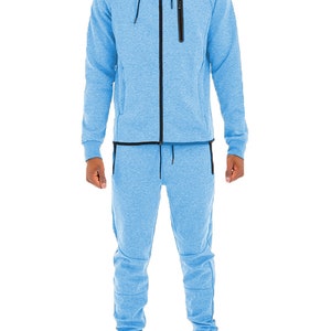 Unisex Sky Blue Dynamic Tech Track Suit Zip up Jacket and Jogger - Etsy