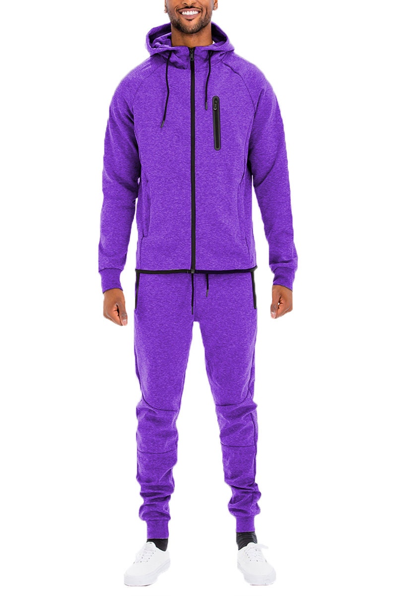 Unisex Purple Dynamic Tech Track Suit Zip up Jacket and Jogger - Etsy