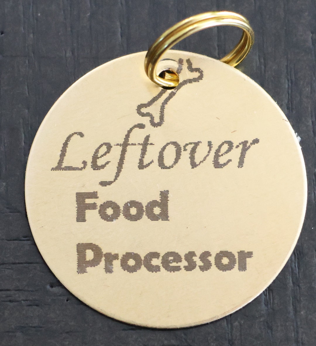 Leftover Food Processor-dog Name Tag Dog ID Tag for the Hungry Friend ...