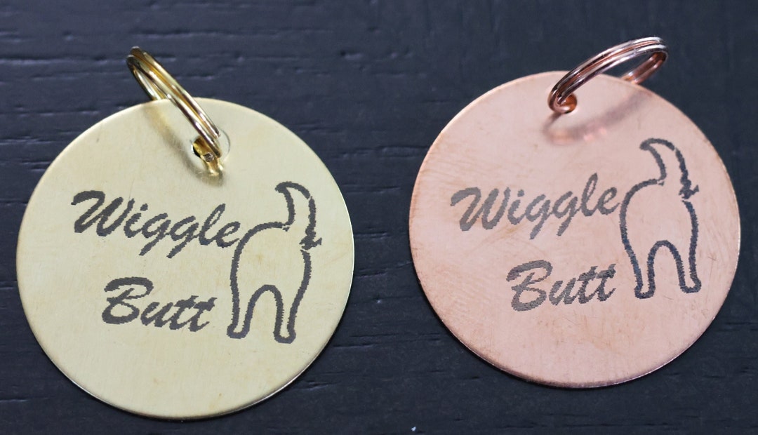 Wiggle Butt-dog Name Tag Dog ID Tag for the Most Wiggly Puppy - Etsy
