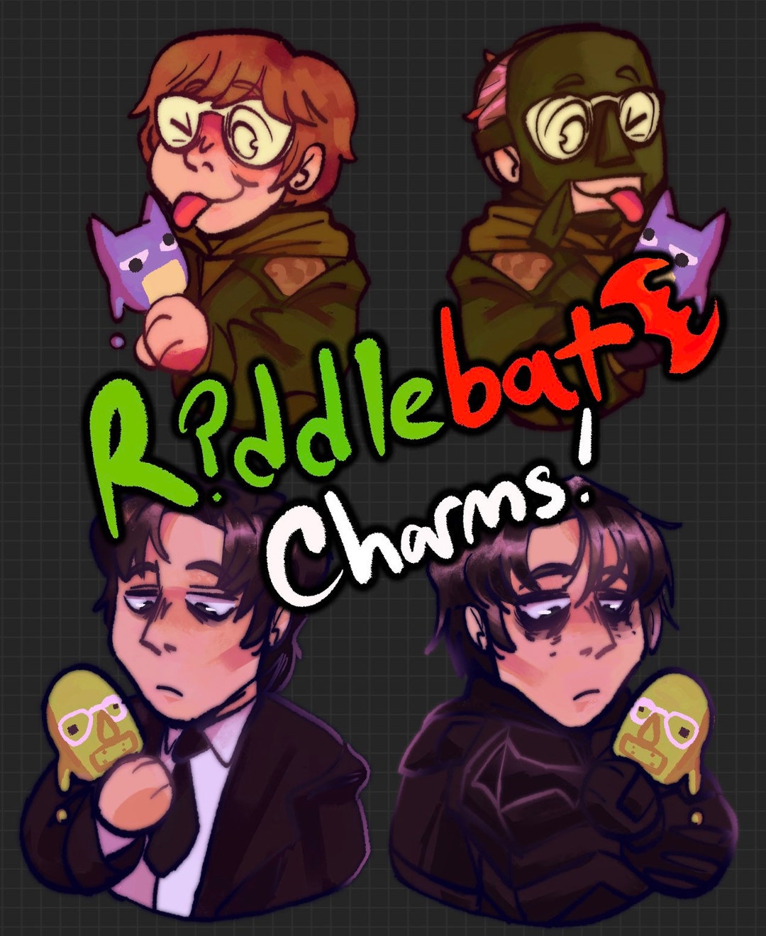 Riddlebat Charms - Etsy