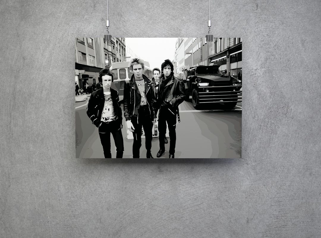 The Clash Poster – Punk Rock Wall Art – Vector Print of Iconic Street ...