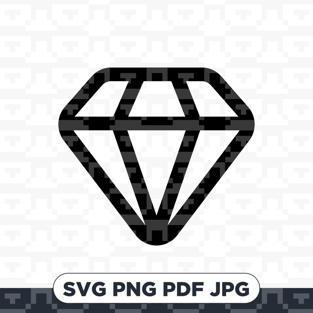 Diamond Outline DIGITAL DOWNLOAD | Svg Png Pdf Jpg Instant Digital ...