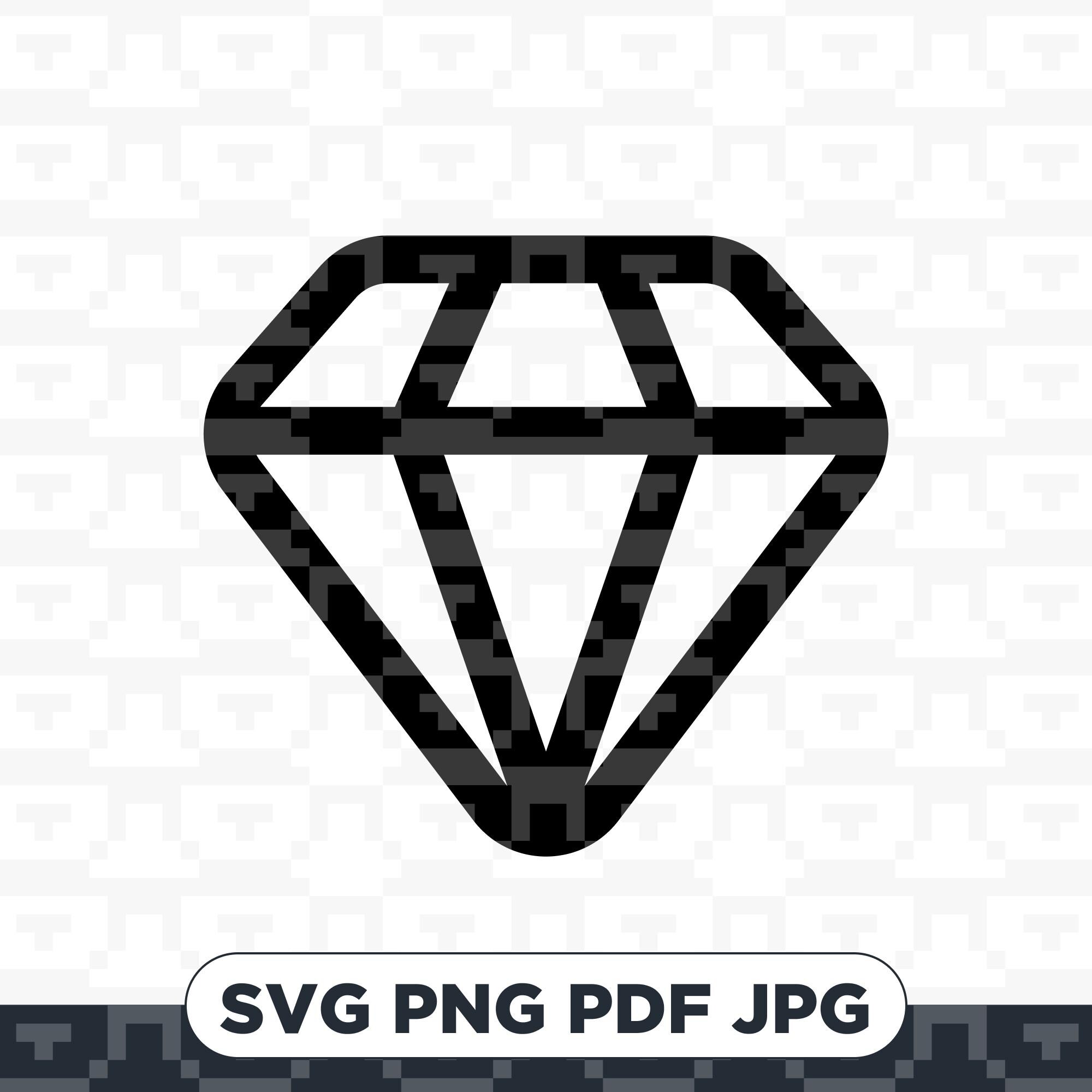 Diamond Outline DIGITAL DOWNLOAD | Svg Png Pdf Jpg Instant Digital ...