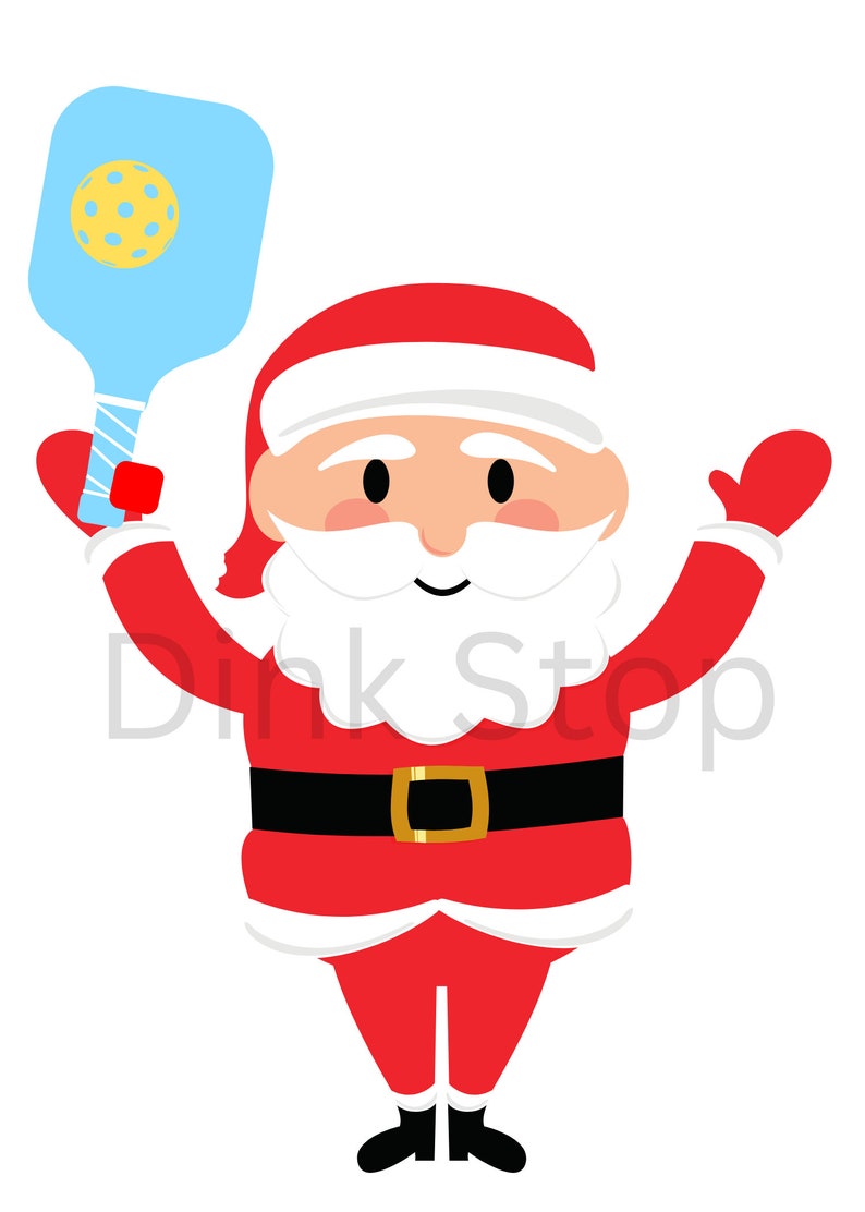 Santa Pickleball Clipart Downloads | Pickleball Christmas Download ...