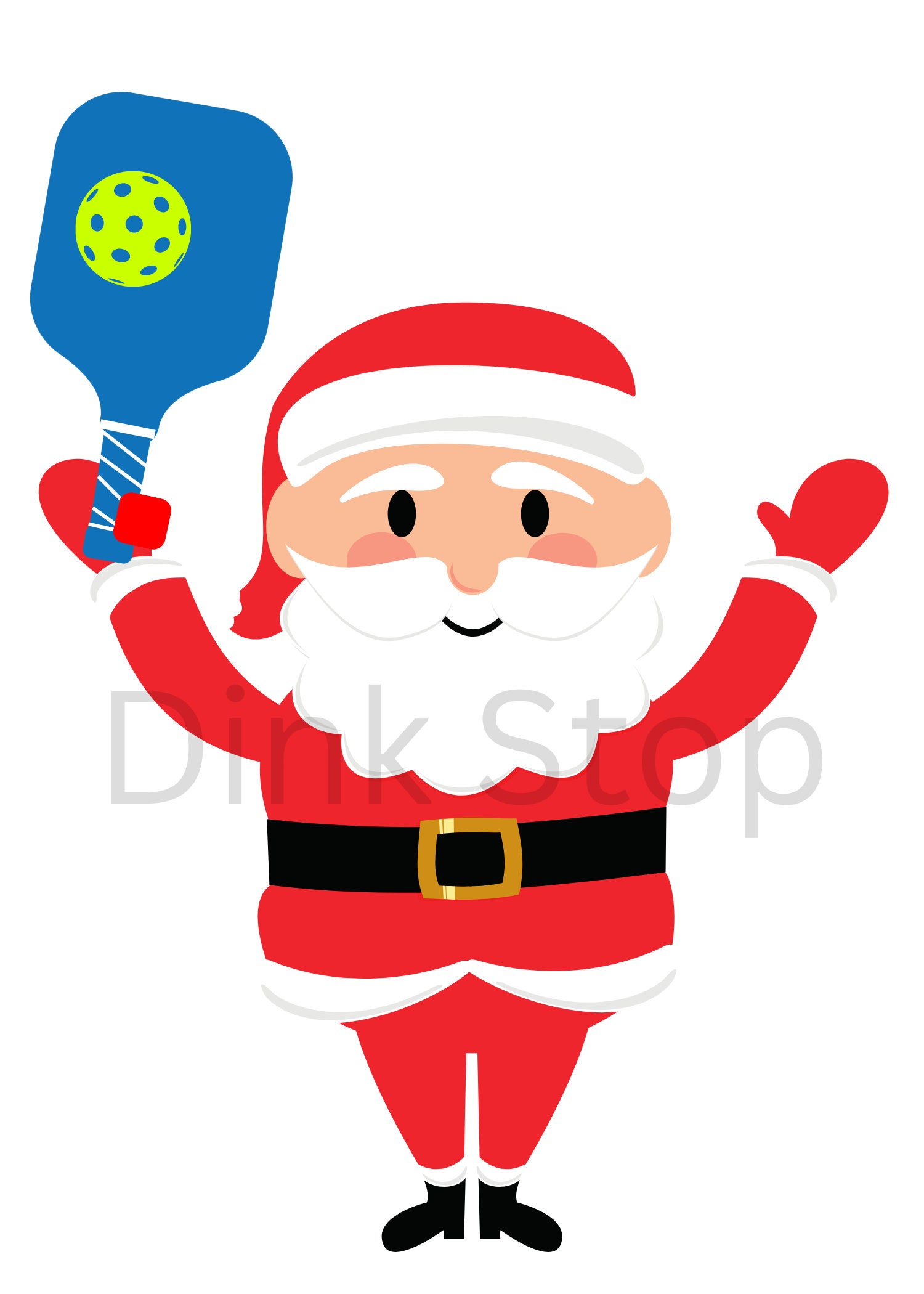 Santa Pickleball Clipart Downloads | Pickleball Christmas Download ...