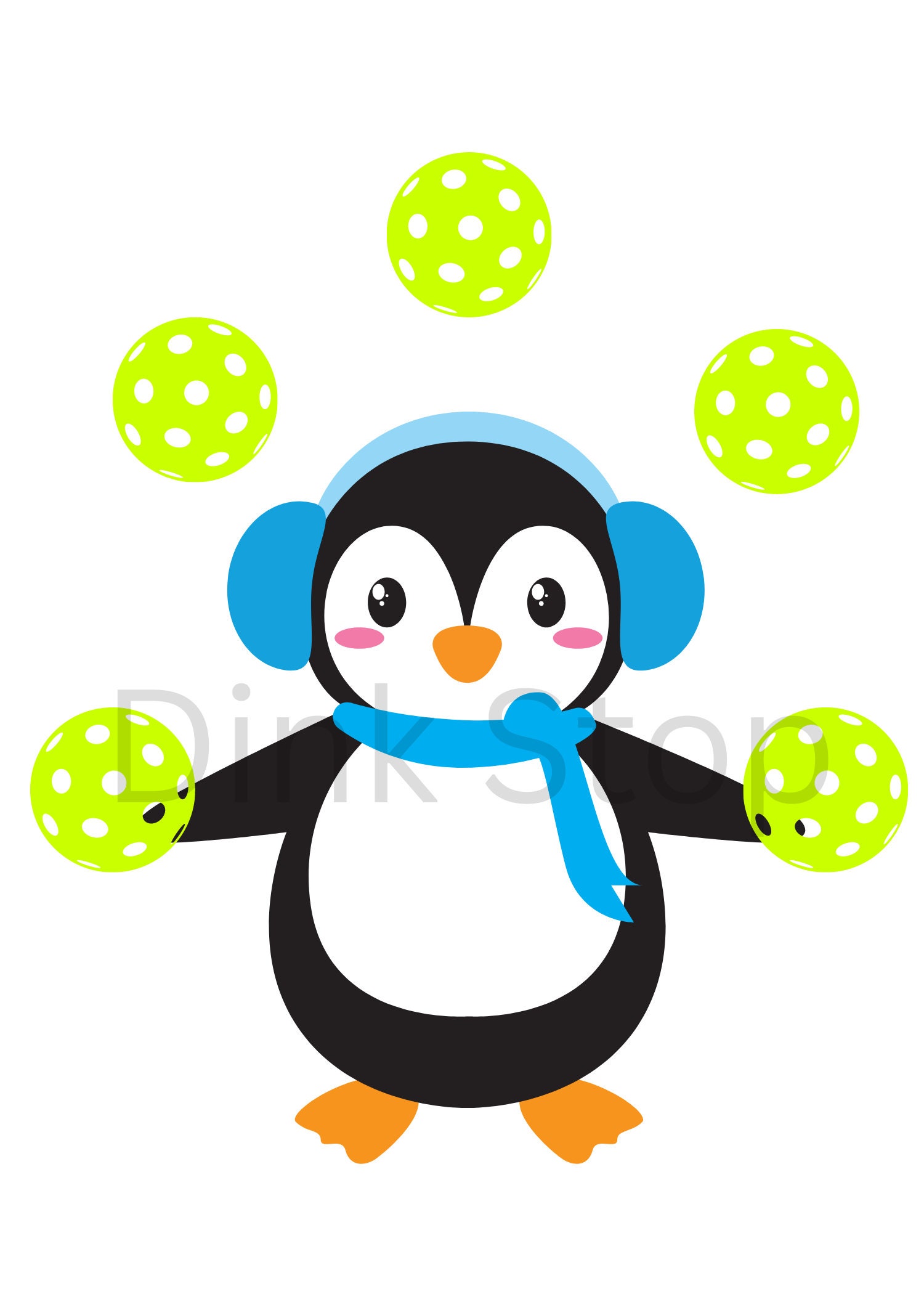 Pickleball Christmas Clipart Download | Winter Pickleball File ...