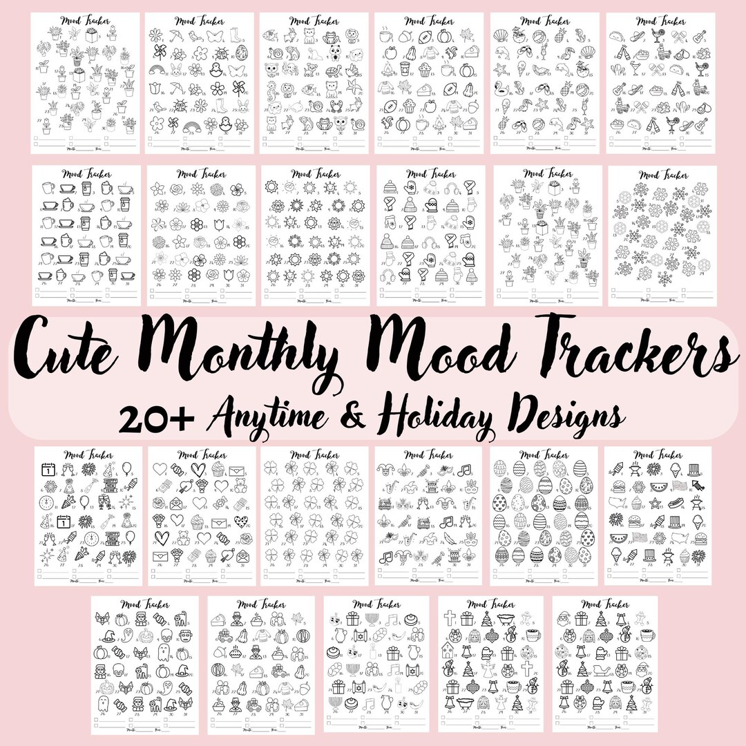 Mood Tracker Bundle | Mood Tracker Journal | Mood Tracker Digital ...