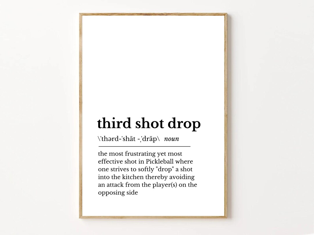 Pickleball Art: Third Shot Drop DIGITAL Printable Art | Pickleball ...