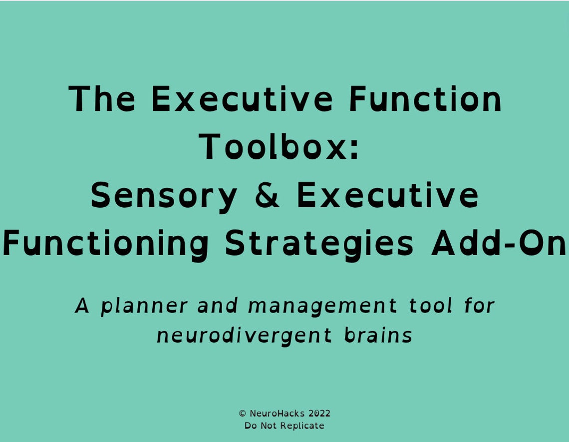 Sensory Strategies & Executive Functioning Bundle | Executive Function ...