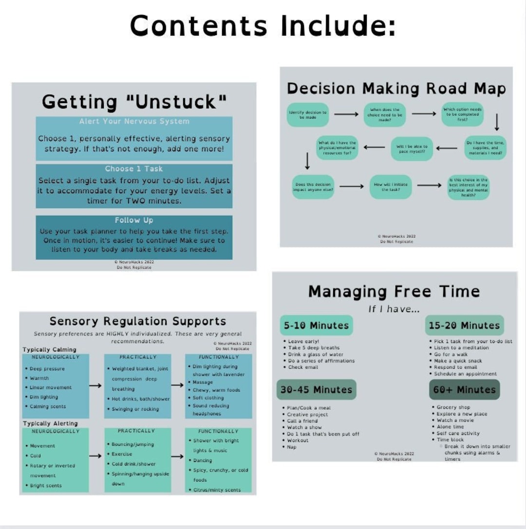Sensory Strategies & Executive Functioning Bundle | Executive Function ...