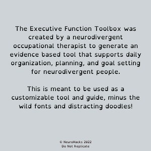FULL PACKAGE Executive Functioning Toolbox Bundle Neurodivergence, Autism, ADHD, Chronic Illness ...