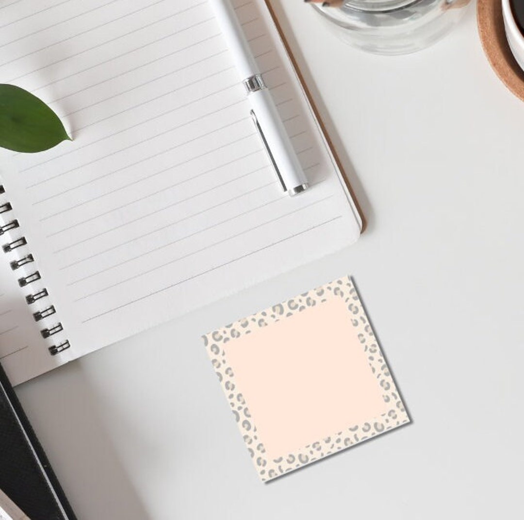 Cheetah Print Sticky Notes Pad - Etsy