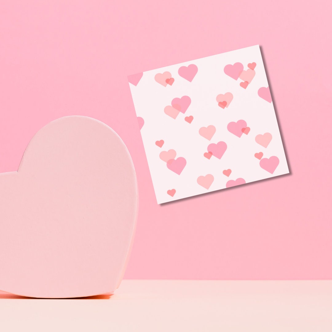 Pastel Valentine Heart Sticky Note Pad - Etsy