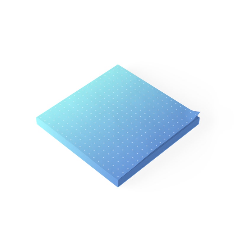 Blue Gradient Dotted Sticky Note Pad - Etsy