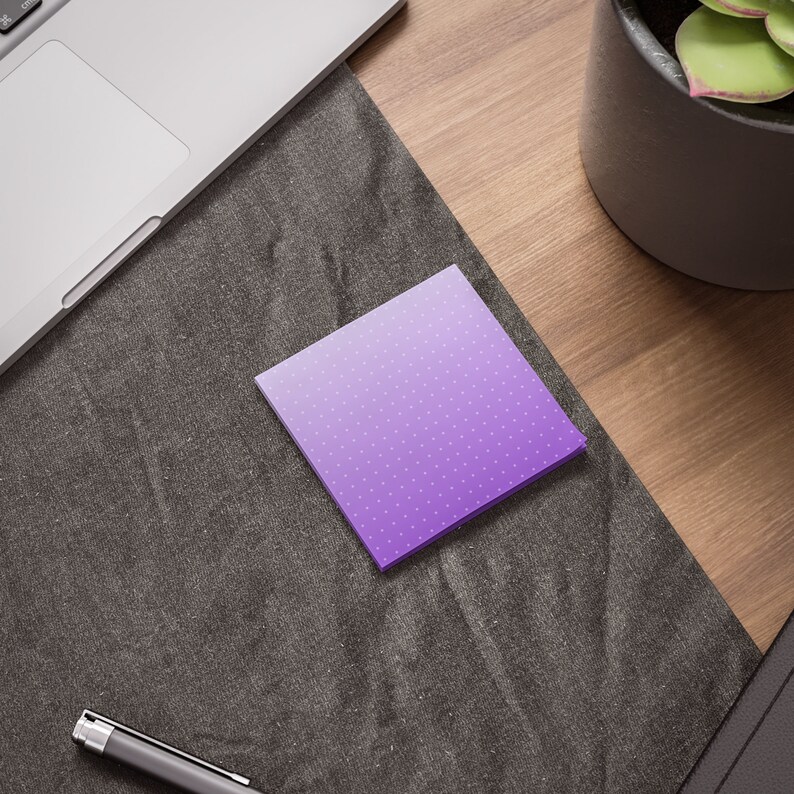 Purple Gradient Dotted Aesthetic Sticky Note Pad - Etsy