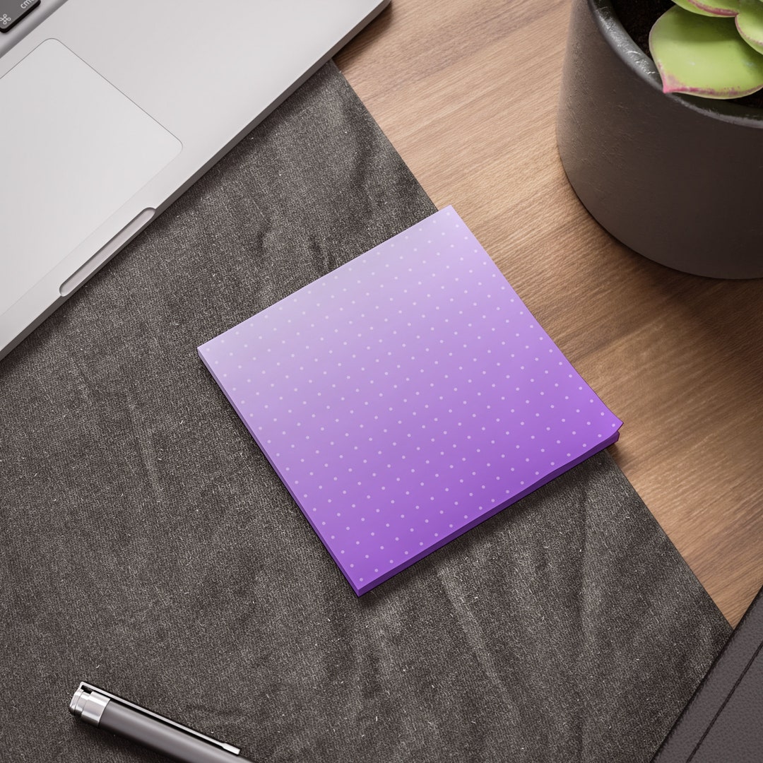 Purple Gradient Dotted Aesthetic Sticky Note Pad - Etsy