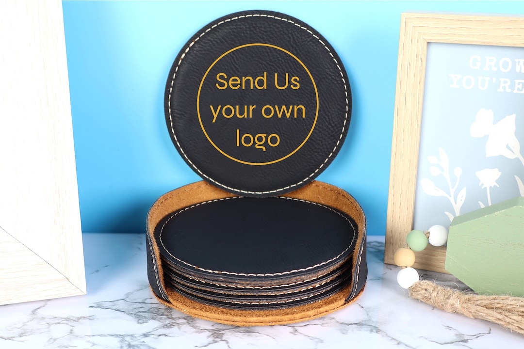 Round Coaster Set,custom Coaster,leather Coaster,gift for Dad,fathers ...