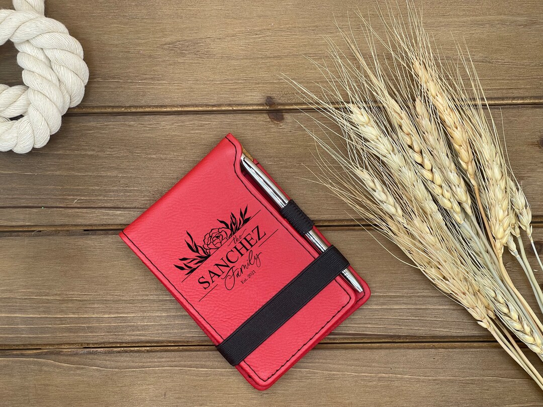 Personalized Engraved Mini Notepad, Custom Engraved Family Name Mini ...