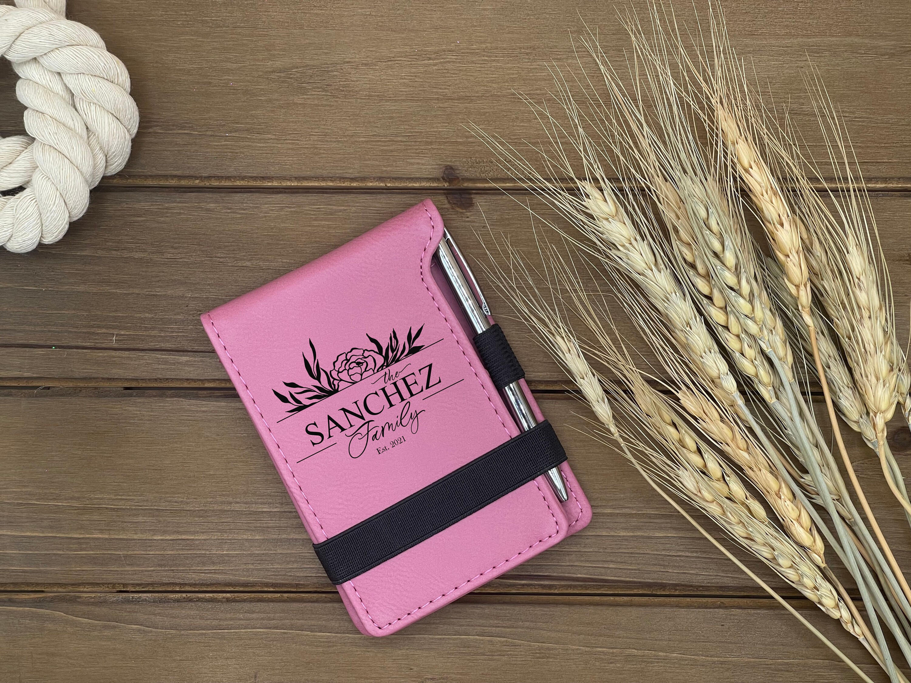 Personalized Engraved Mini Notepad, Custom Engraved Family Name Mini ...