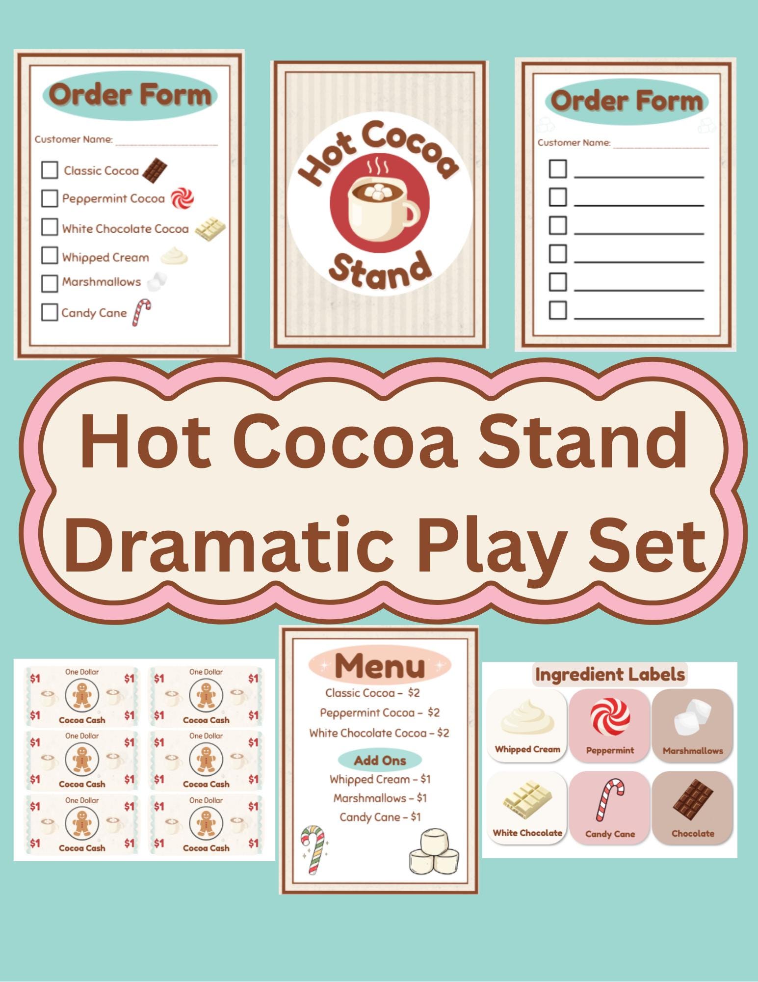 Hot Cocoa Stand | Dramatic Play Printables (digital Download) - Etsy