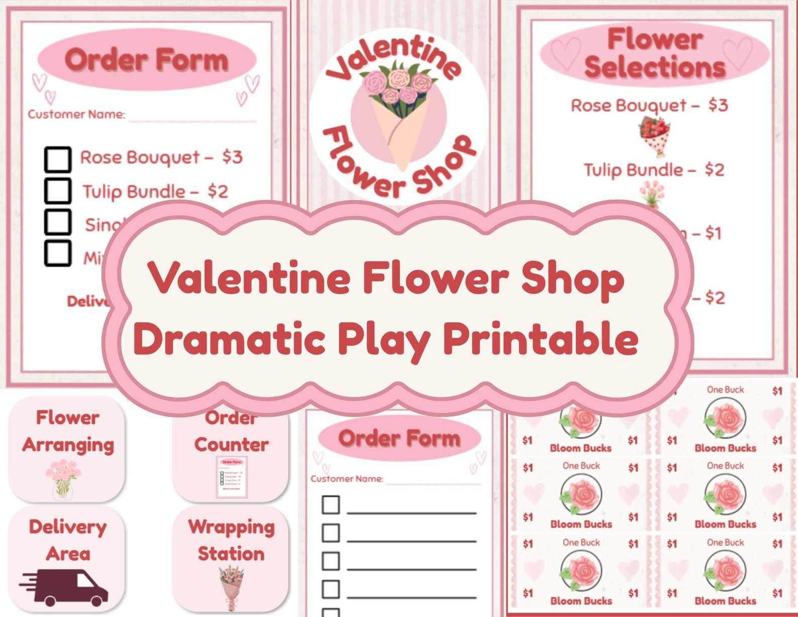 Valentine Flower Shop | Dramatic Play Printable (digital Download) - Etsy