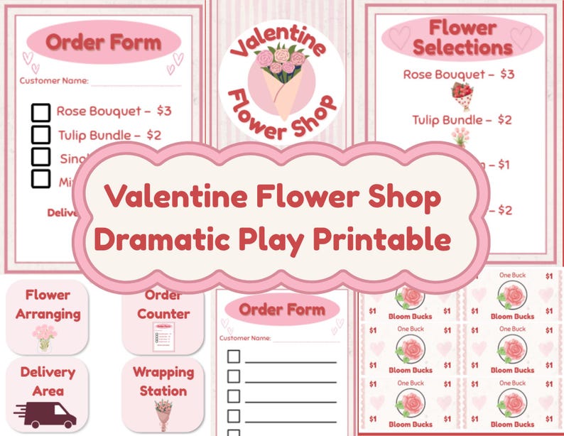 Valentine Flower Shop | Dramatic Play Printable (digital Download) - Etsy