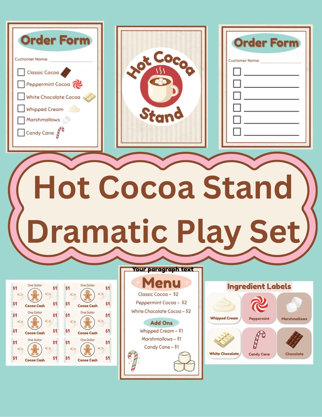 Hot Cocoa Stand | Dramatic Play Printables (digital Download) - Etsy