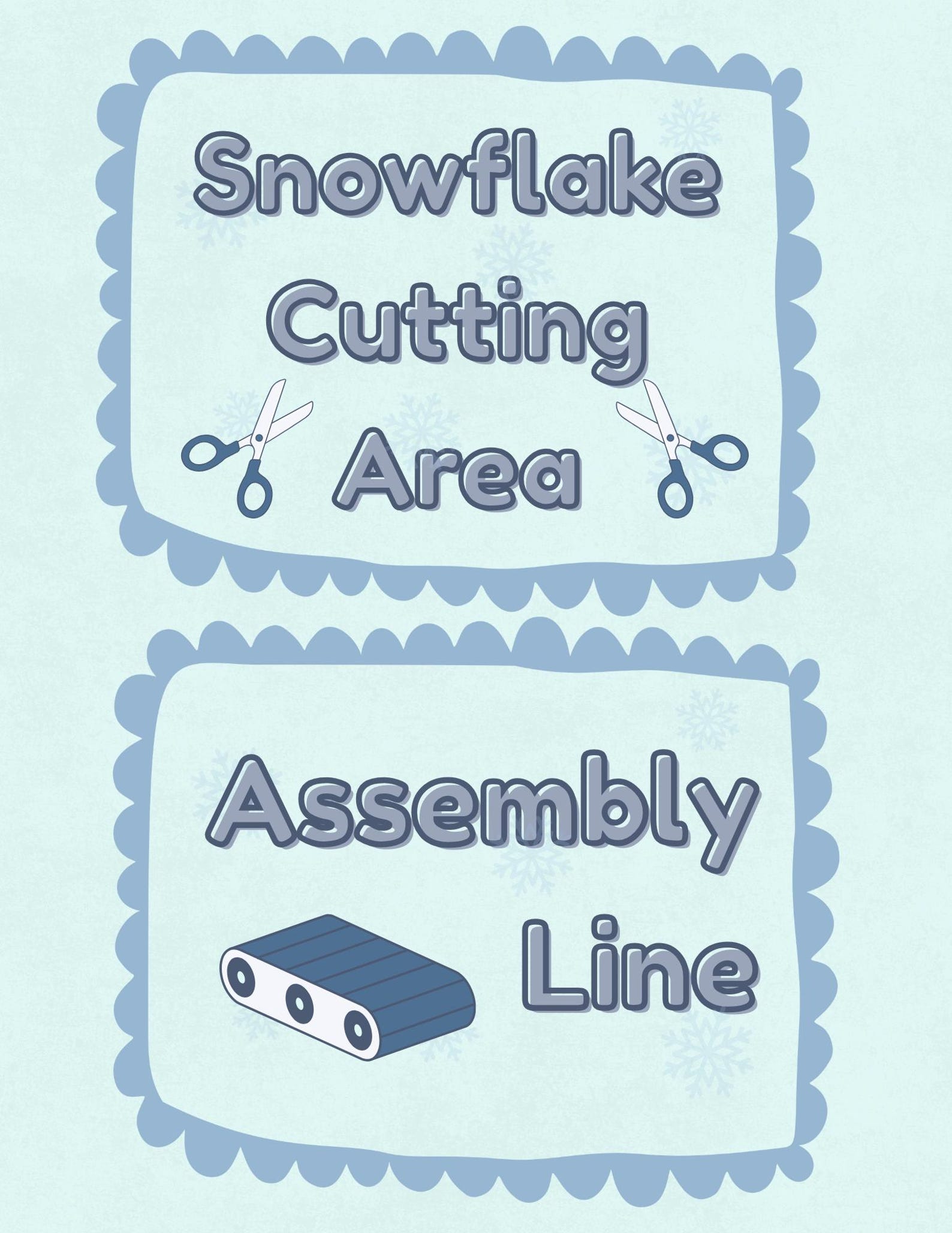 Snowflake Factory | Dramatic Play Printable (digital Download) - Etsy