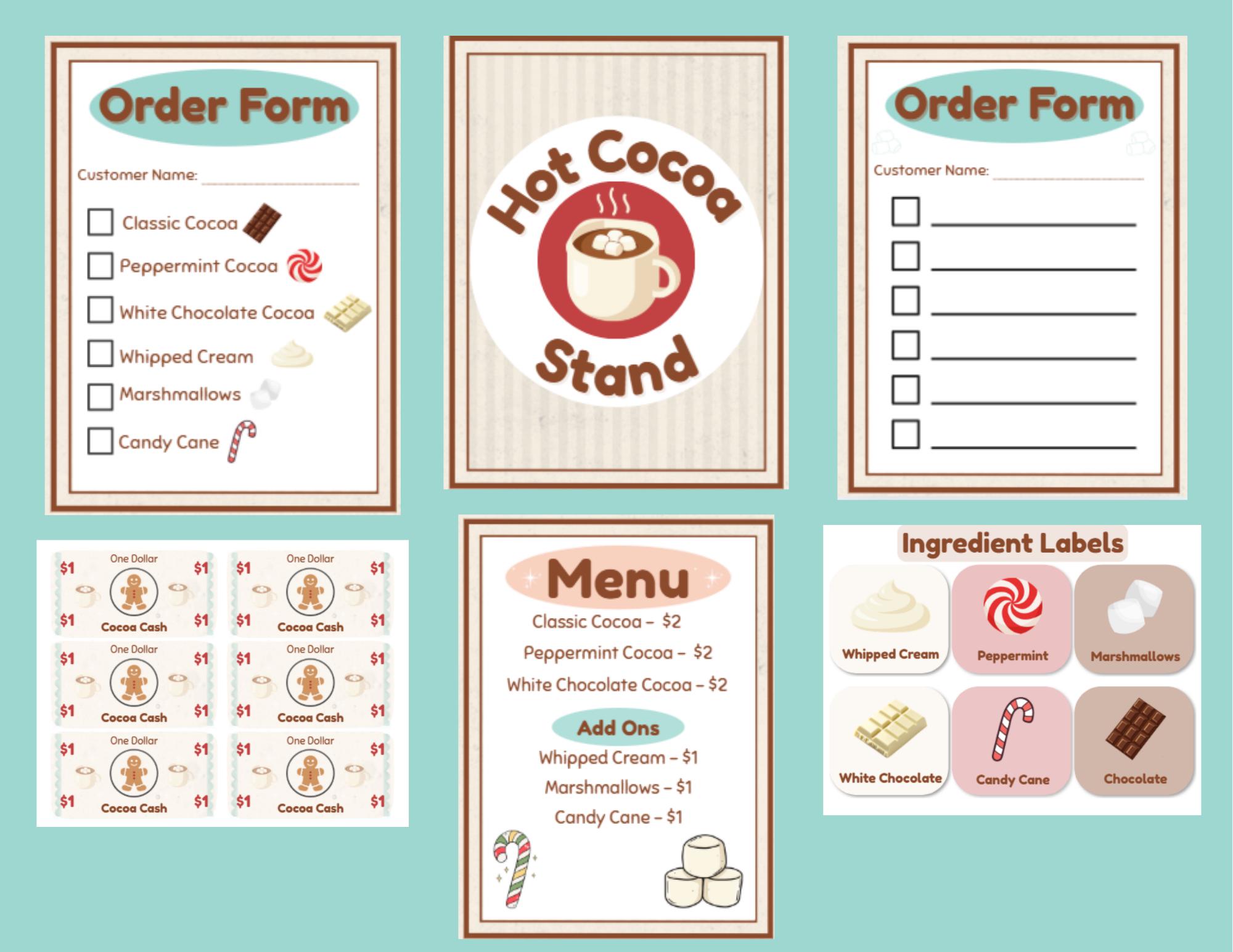 Hot Cocoa Stand | Dramatic Play Printables (digital Download) - Etsy