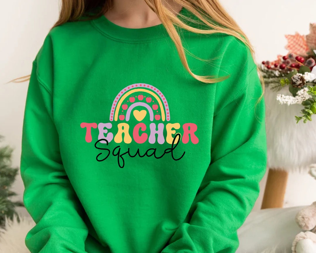 Teacher Squad Sweatshirt, Teacher Team Sweater, Teacher Sweater ...