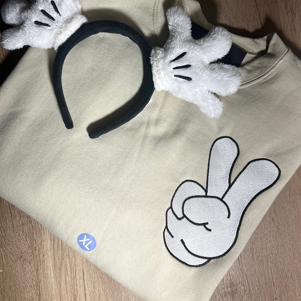 Mickey Hand Peace Svg - Etsy