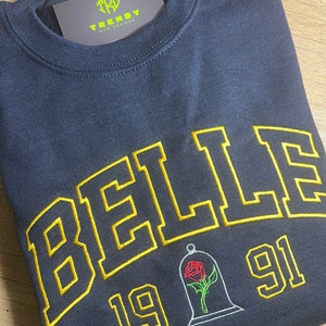 Belle Princess Inspired Sweatshirt Beauty and the Beast Movie Inspired ...