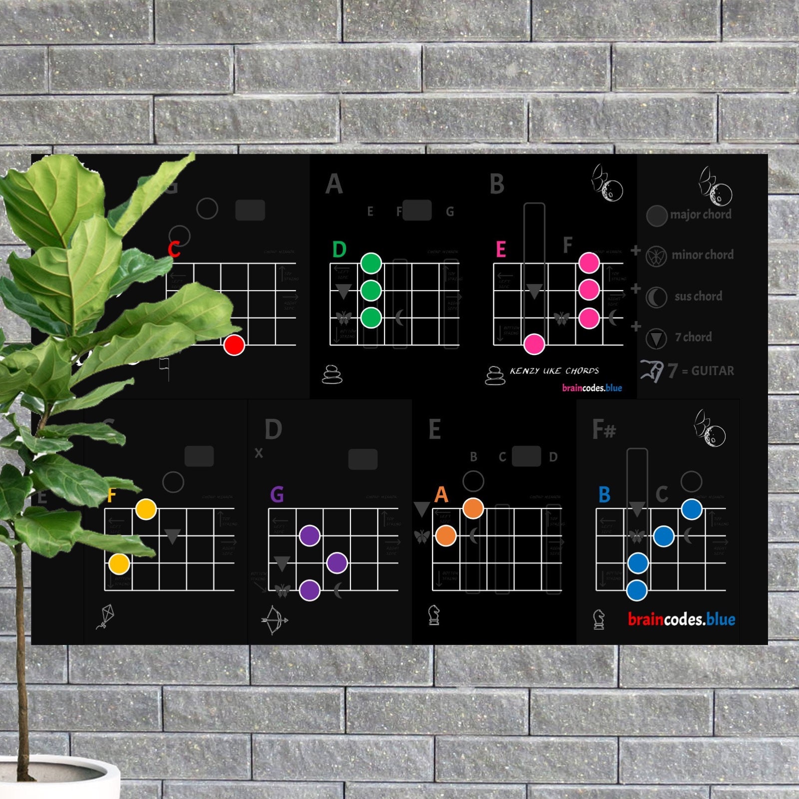 Complete Ukulele Chord Chart Digital File 150 Chords - Etsy