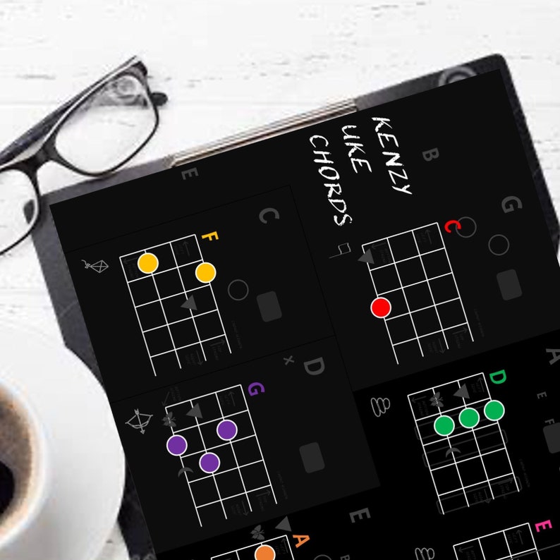 Complete Ukulele Chord Chart Digital File 150 Chords - Etsy