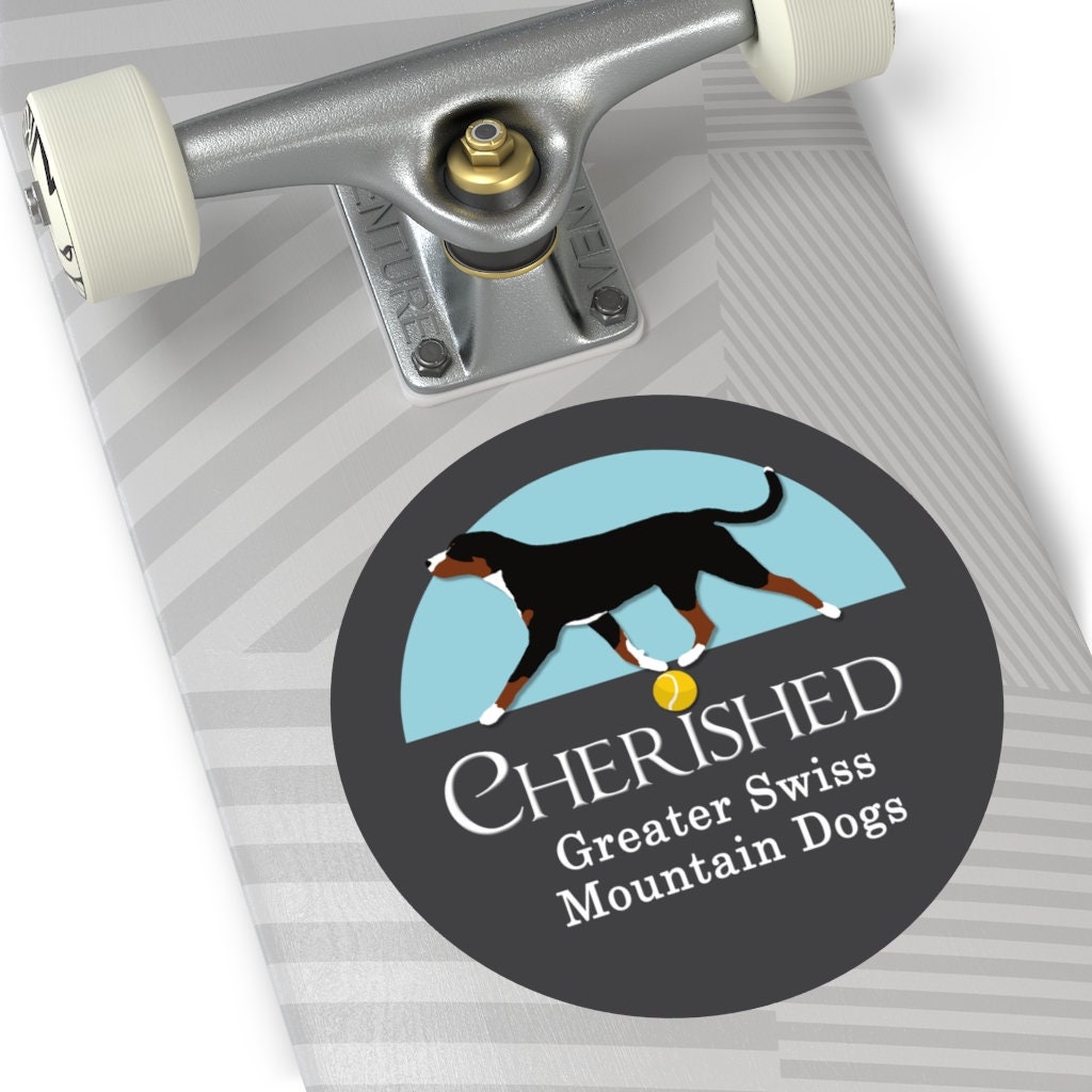 Cherished Greater Swiss Logo Round Vinyl Stickers - 2" to 6" - Etsy