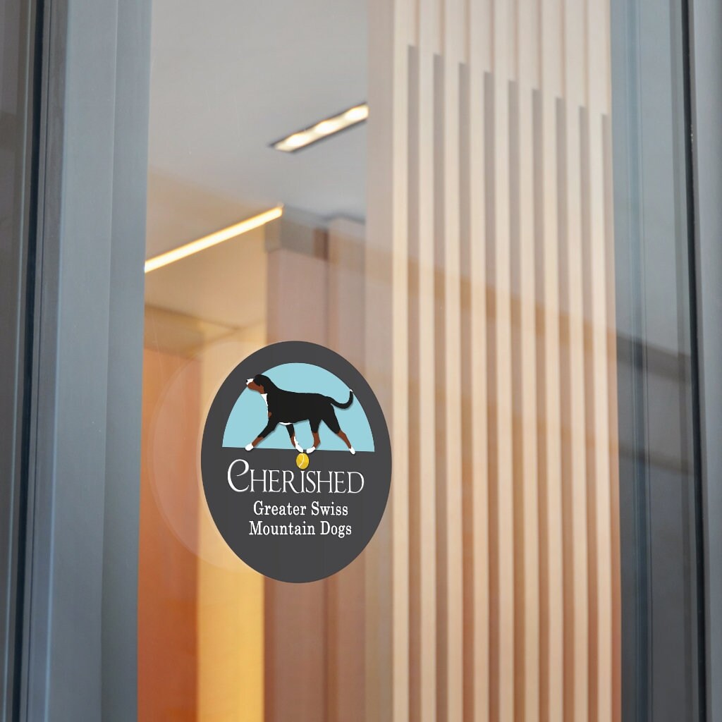 Cherished Greater Swiss Logo Round Vinyl Stickers 2 to 6 - Etsy