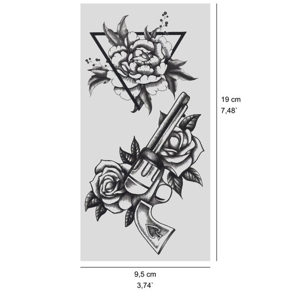 Tatuaggio Revolver E Rose