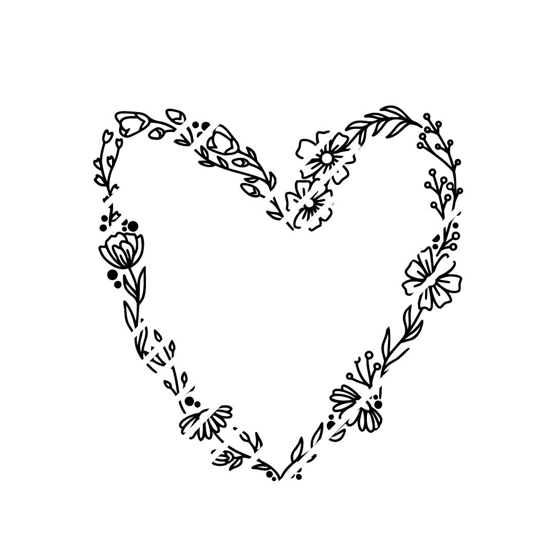 Flower Heart Plotter File - Etsy