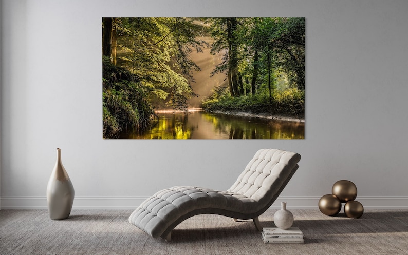 Large Forest Wall Art Canvas Landscape Picture - Etsy
