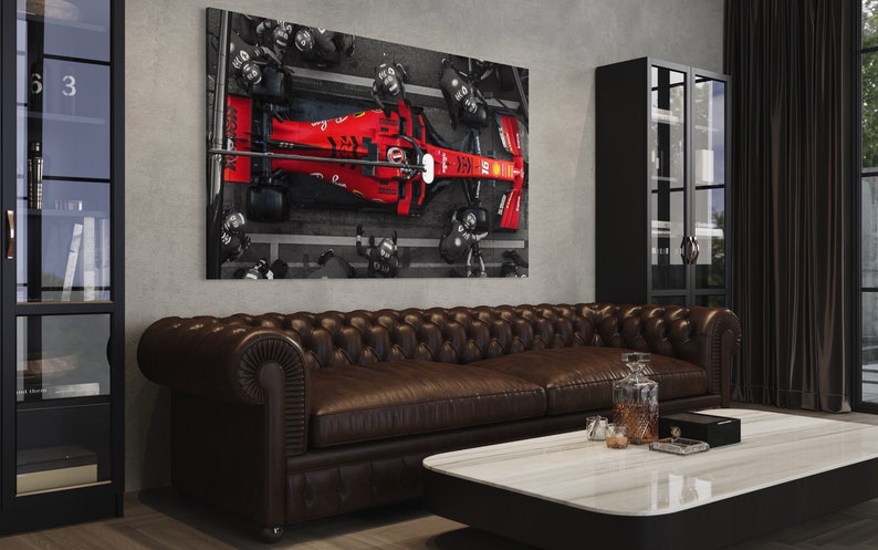 Formula 1 Big Pit Stop Wall Art Race Car Canvas F1 Picture Wall Decor ...