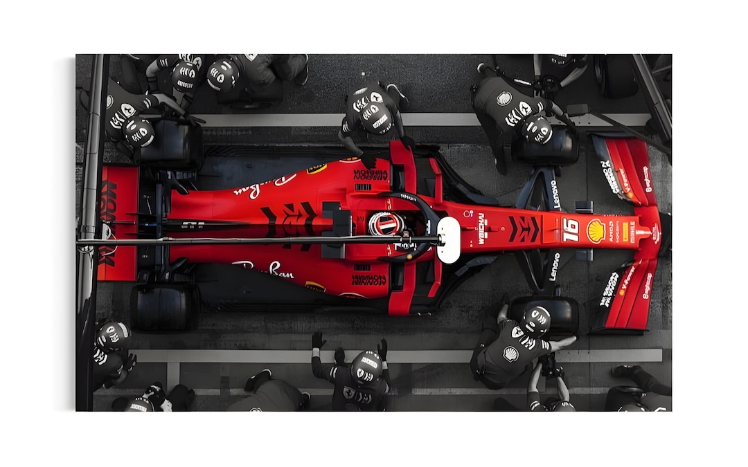 Formula 1 Big Pit Stop Wall Art Race Car Canvas F1 Picture Wall Decor ...