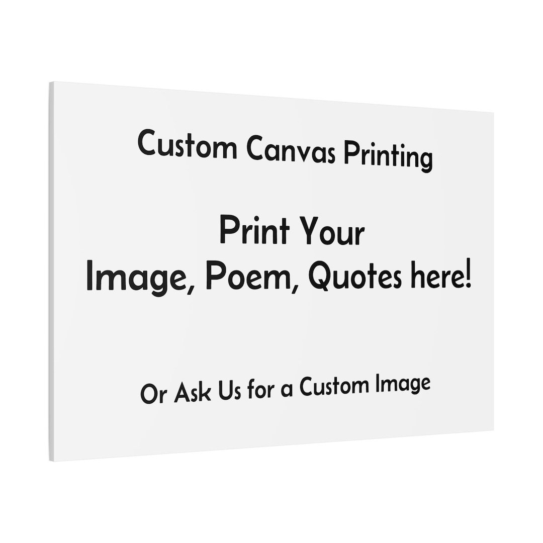 Custom Canvas Print Personalized Wallart Home Decor, Custom Poem Quotes ...