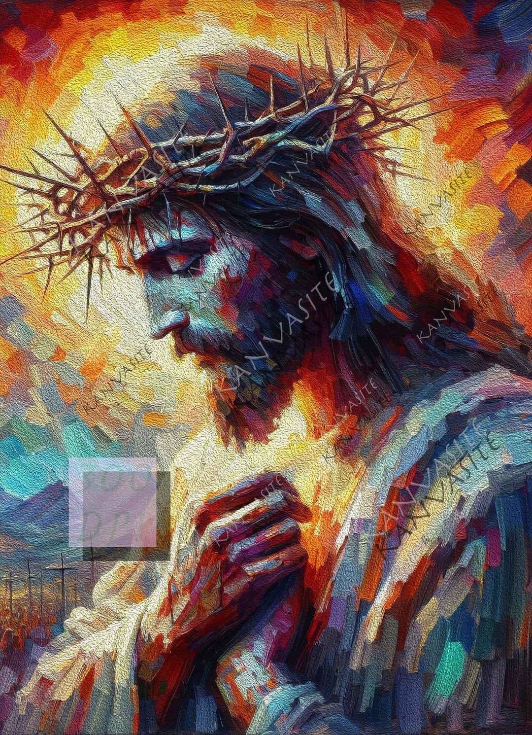 Jesus Christ Picture Image for Canvas Print, Holy Christian Art ...
