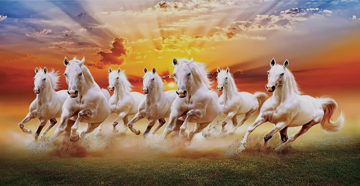 7 Horses Wallpaper Hd