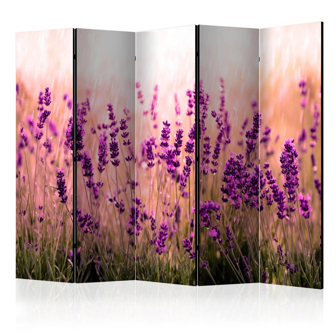 Room Divider, Screen - Lavender in the Rain II - 225 X 172 Cm. - Etsy UK